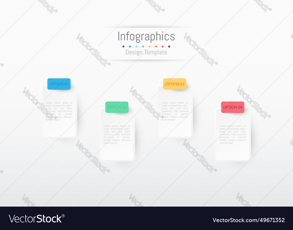 Infographic 4 options design elements Royalty Free Vector