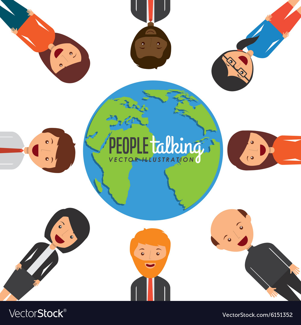 People talking Royalty Free Vector Image - VectorStock