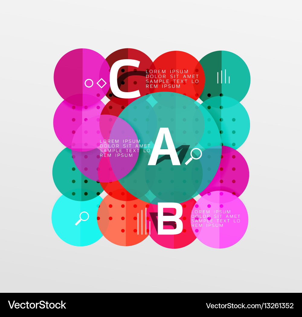 Round modern circle option infographic diagram Vector Image