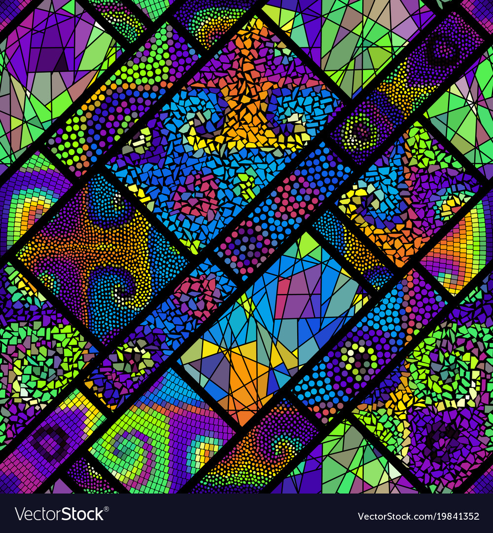 Seamless mosaic pattern Royalty Free Vector Image