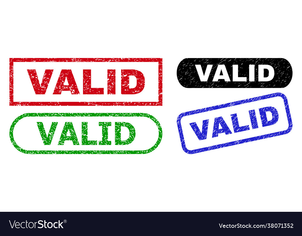 Valid rectangle watermarks using grunged surface Vector Image
