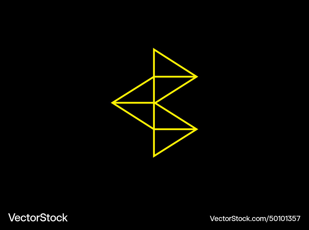 Abstract line art iconic brand mark design concept