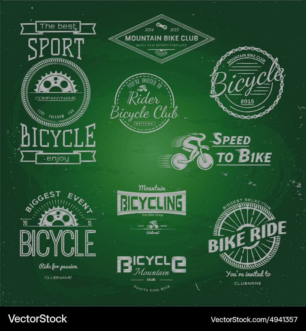 Bicycle badges logos and labels for any use Vector Image