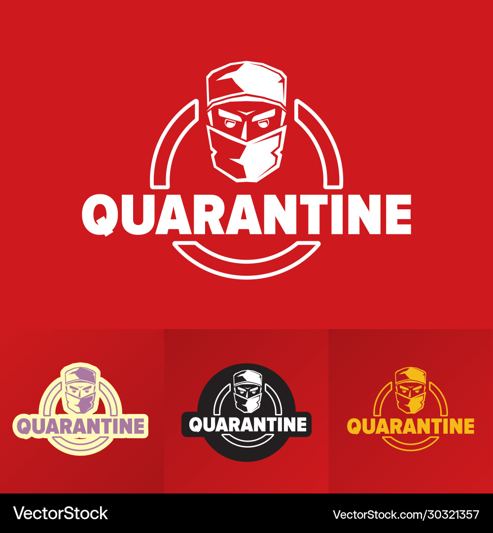 Coronavirus quarantine stickers icon set with man Vector Image