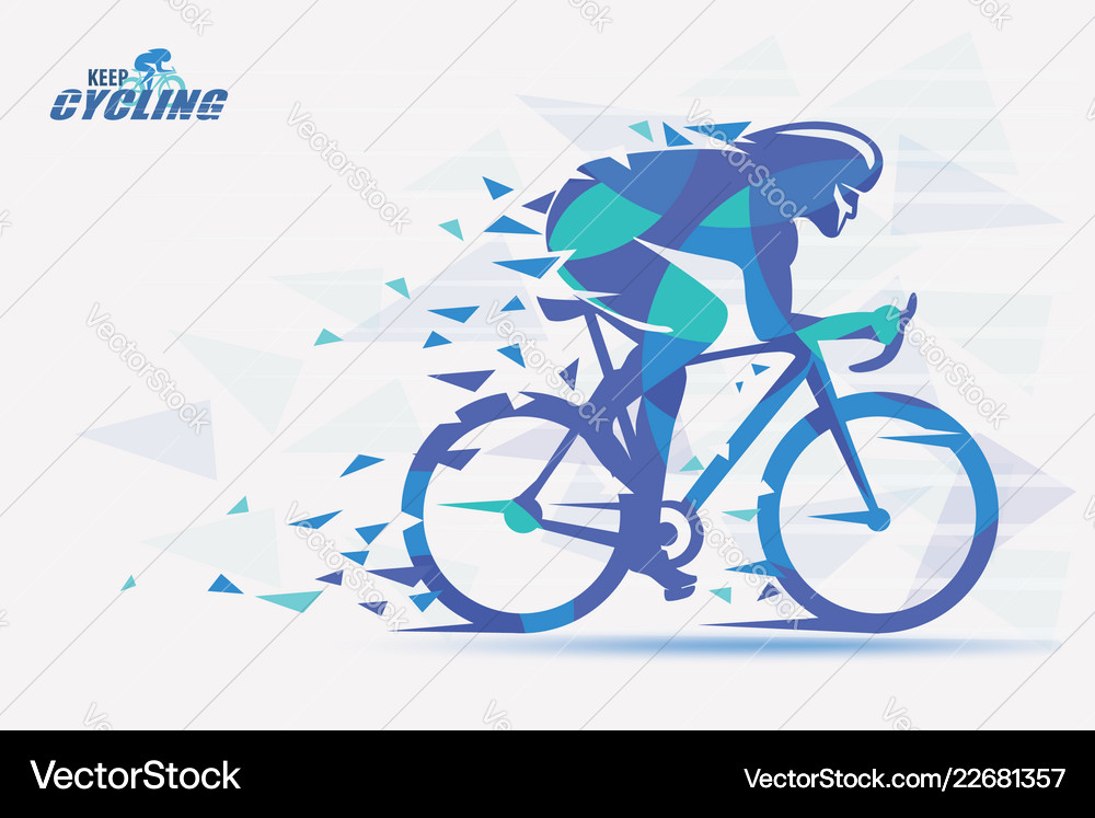 Cycling race stylized background with motion color