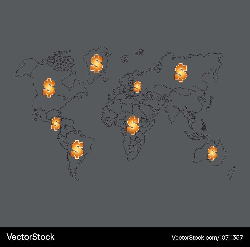 Global economy planet concept Royalty Free Vector Image