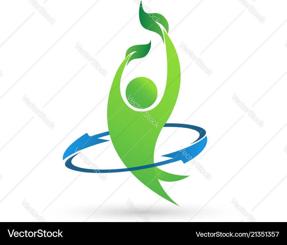 Healthy man representing wellness and growth Vector Image
