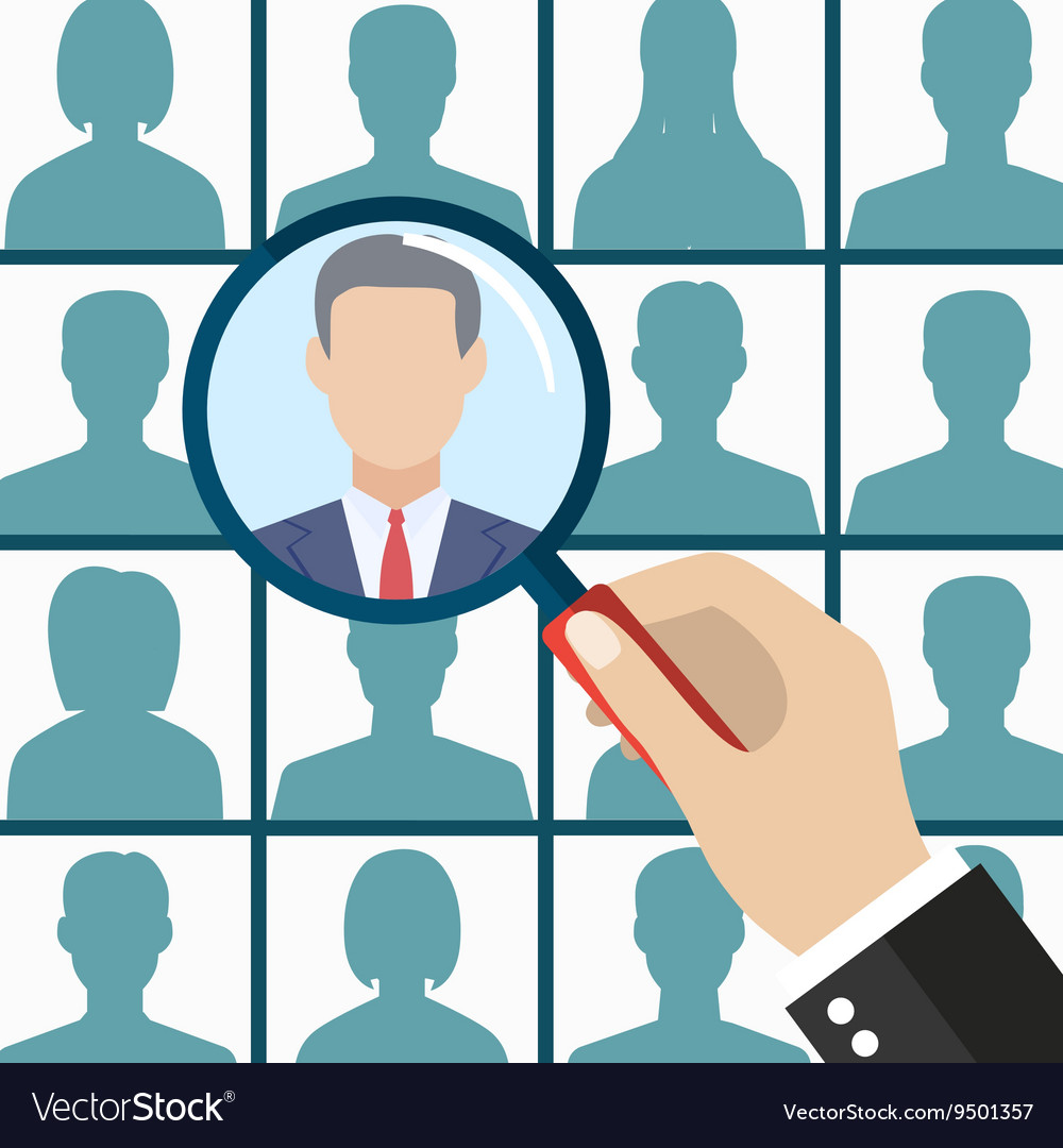 Human resources management select employee Vector Image