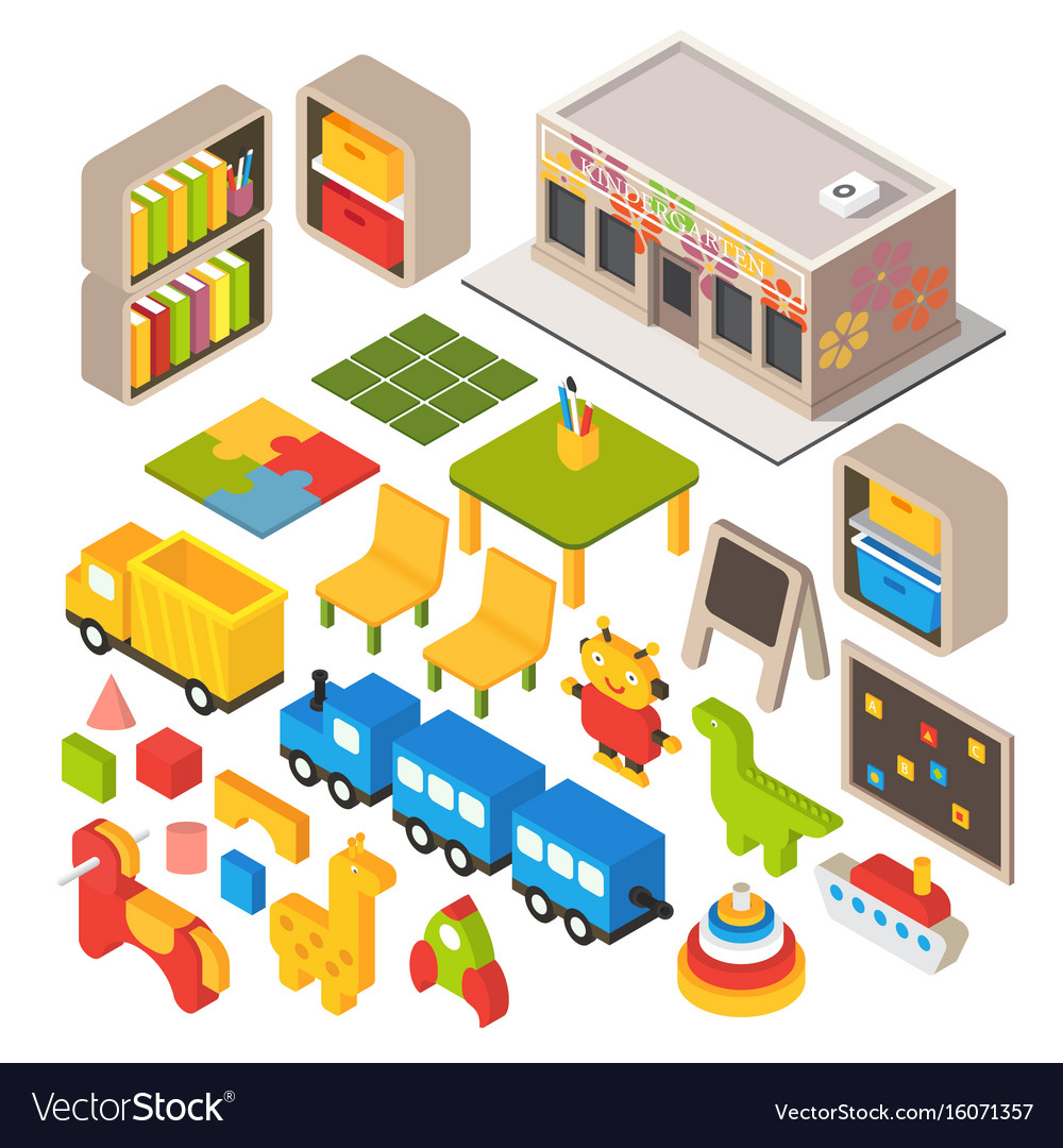 Isometric playground Royalty Free Vector Image