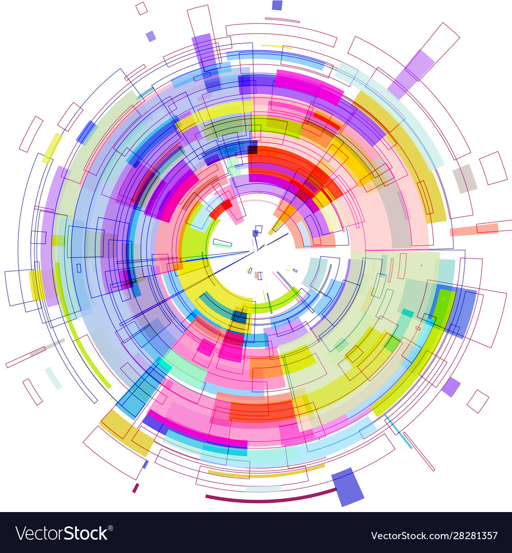 Multicolored 3d circle Royalty Free Vector Image