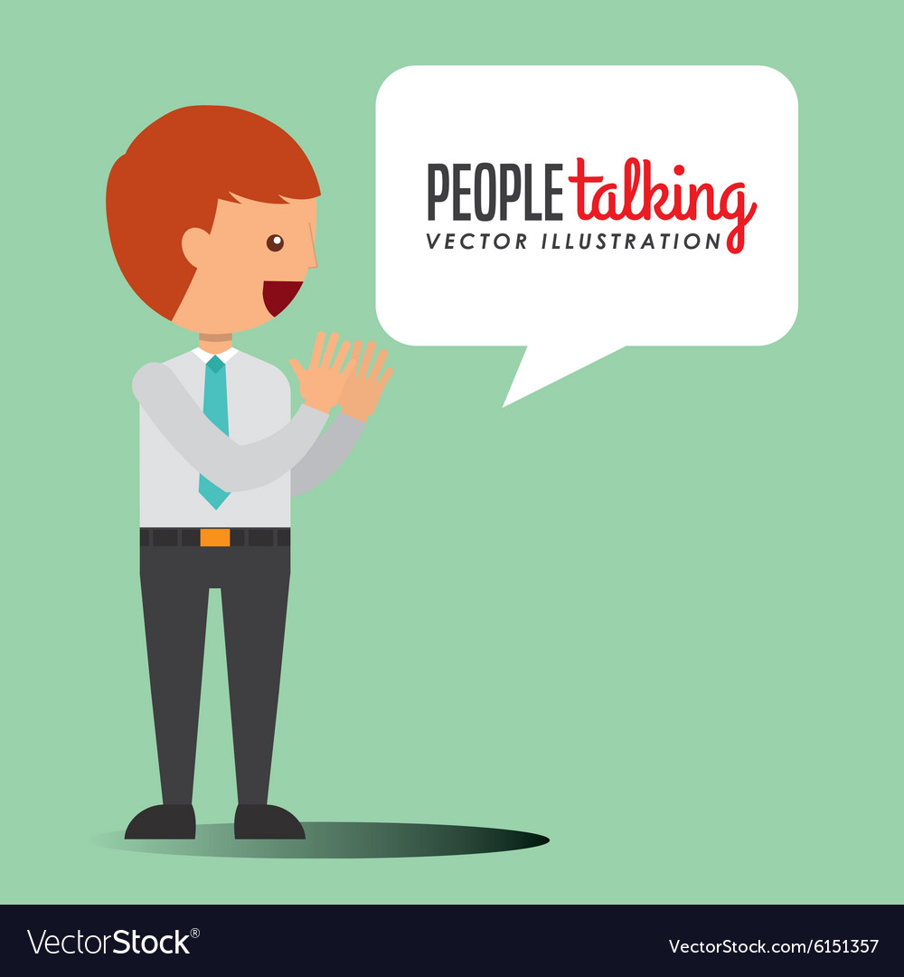 People talking Royalty Free Vector Image - VectorStock