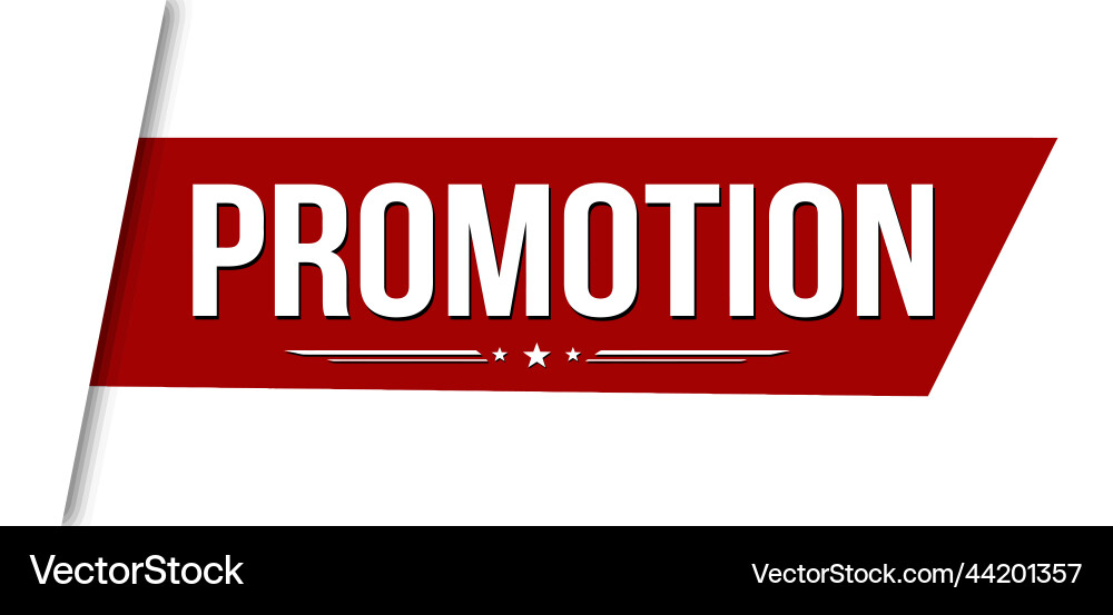 Promotion red ribbon or banner design Royalty Free Vector
