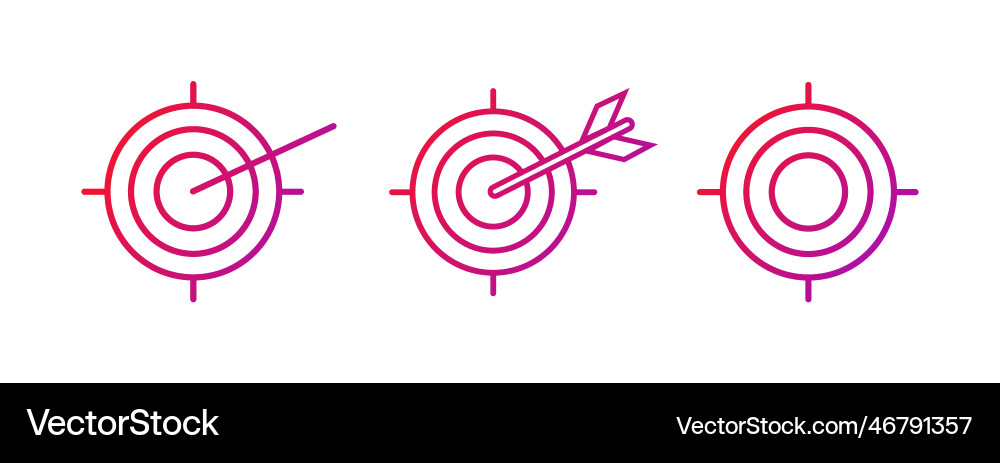 Target gradient icon Royalty Free Vector Image