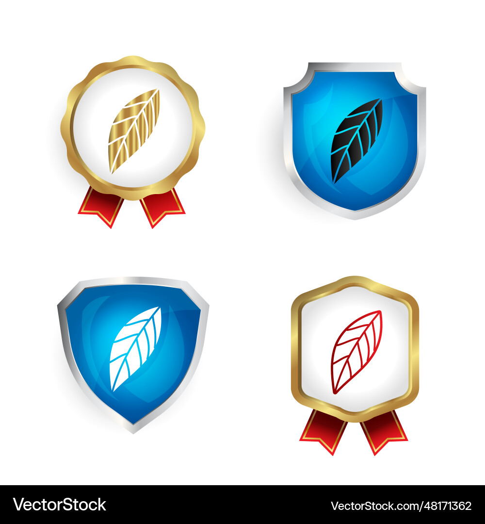 Abstract nature badge and label collection Vector Image