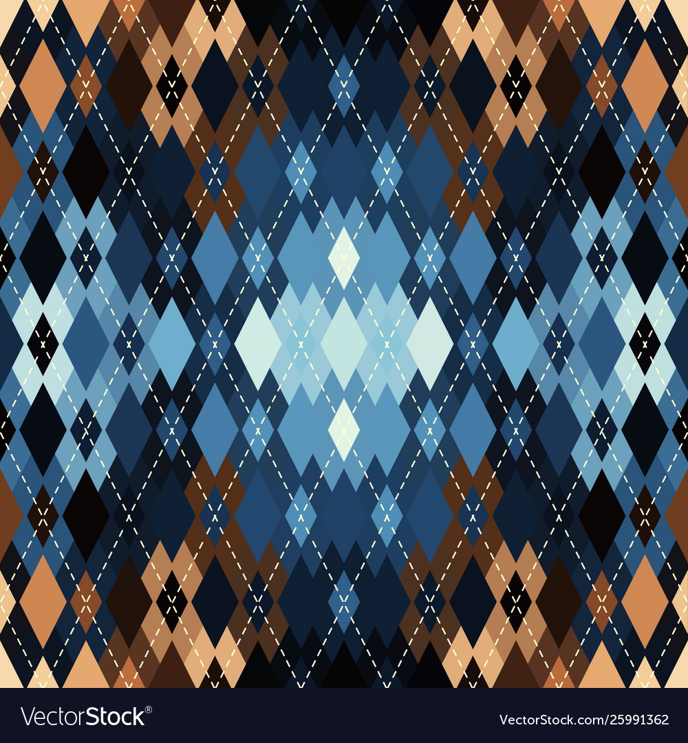 Argyle seamless pattern background Royalty Free Vector Image