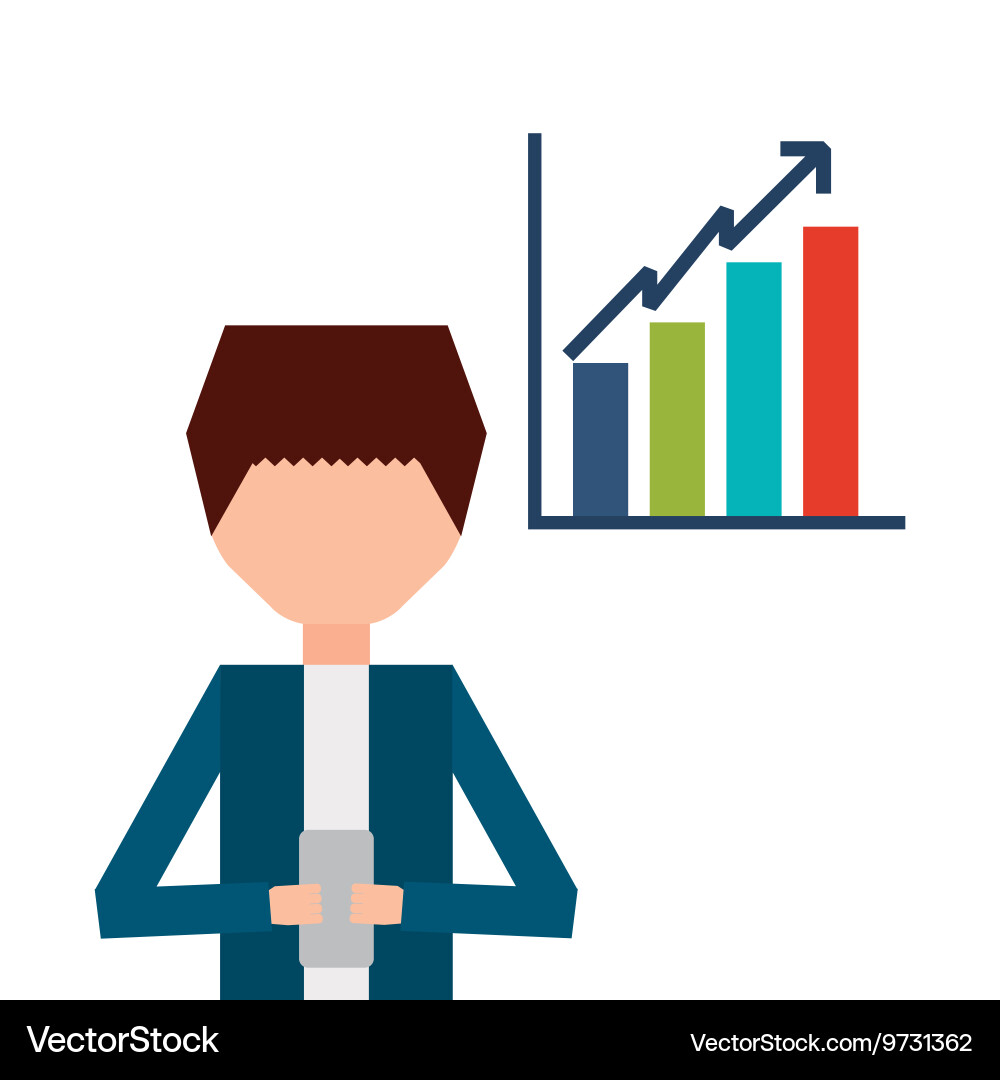 Cartoon and mobile icon blog concept Royalty Free Vector