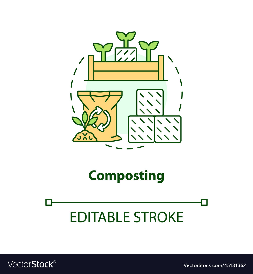 Composting concept icon Royalty Free Vector Image Composting concept icon Royalty Free Vector Image