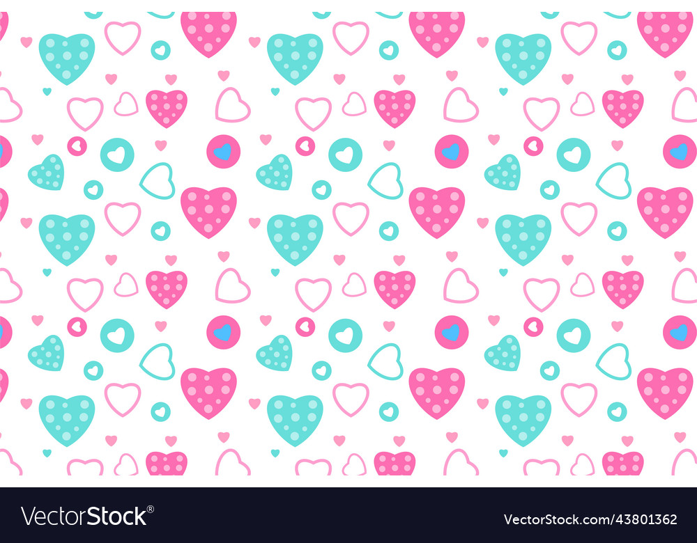 Decorative love pattern background for book Vector Image