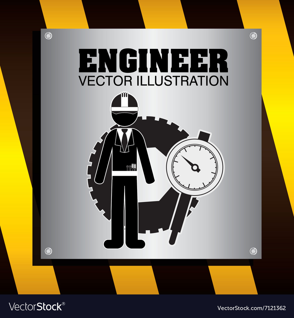 Engineer concept design Royalty Free Vector Image