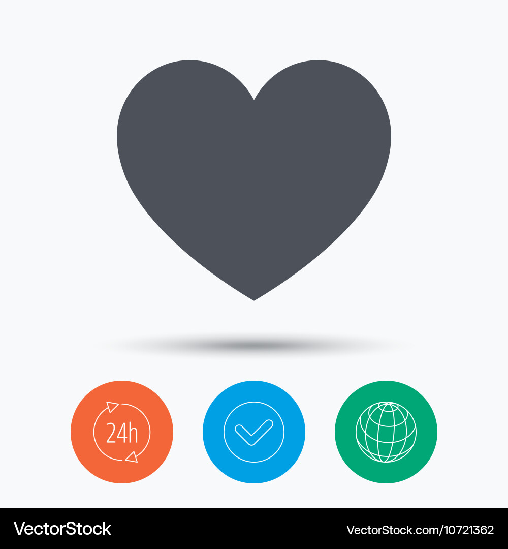 Heart icon romantic love sign Royalty Free Vector Image