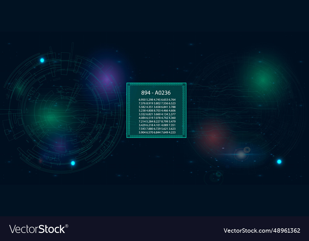 High-tech radar user dashboard Royalty Free Vector Image