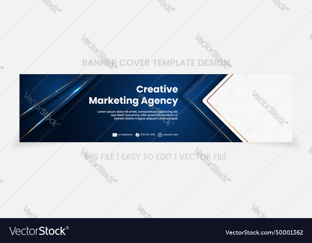 Linkedin cover design Royalty Free Vector Image
