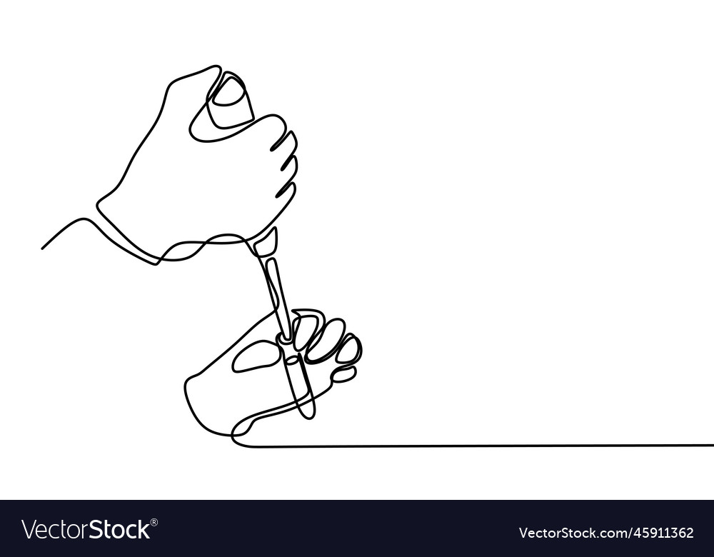 One continuous single drawing line art Royalty Free Vector