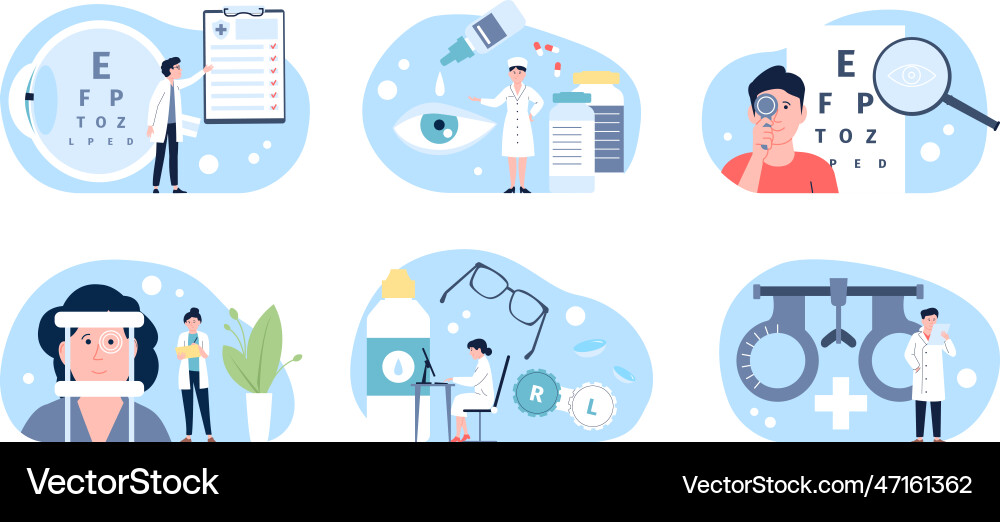 Ophthalmologist doctors ophthalmology instrument Vector Image