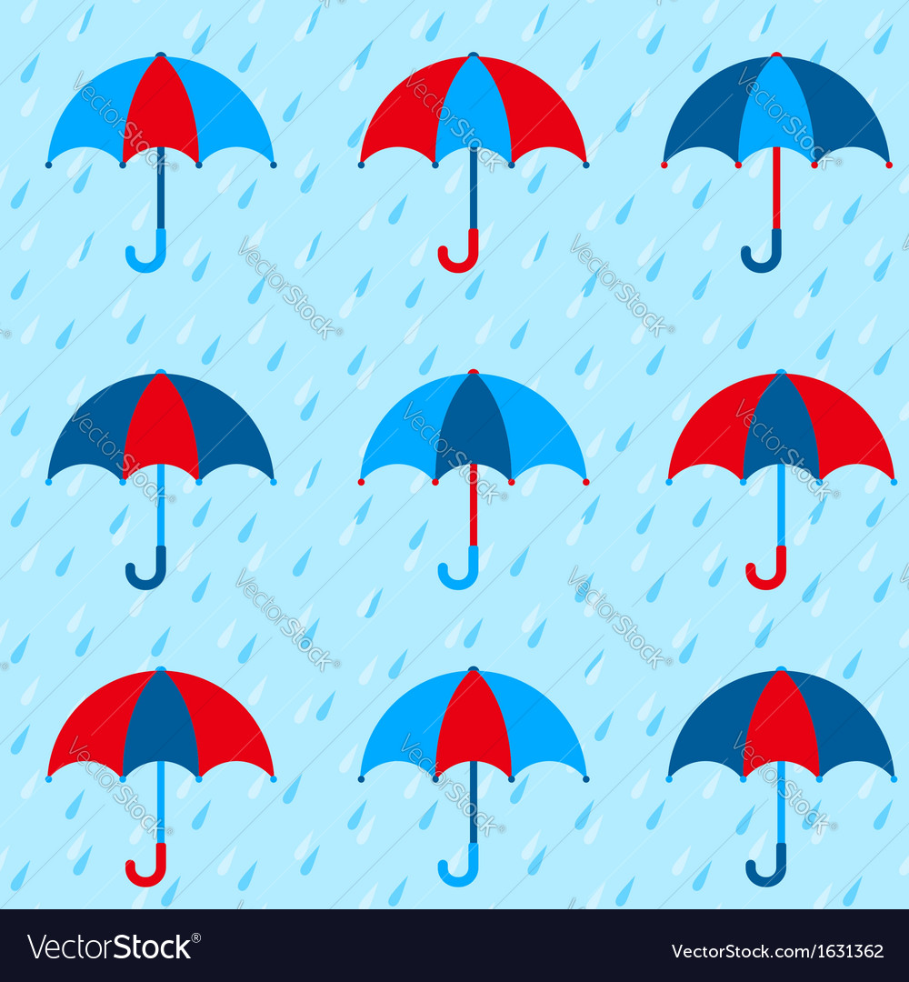 Seamless pattern with colorful umbrellas Vector Image