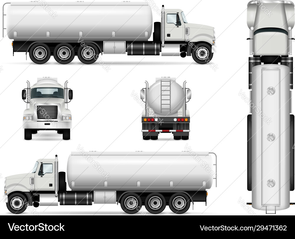 Tanker car template Royalty Free Vector Image - VectorStock
