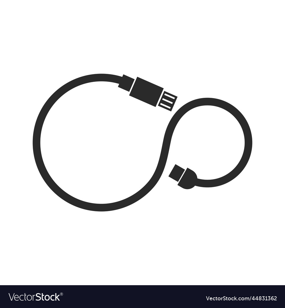 Usb data transfercable icon Royalty Free Vector Image