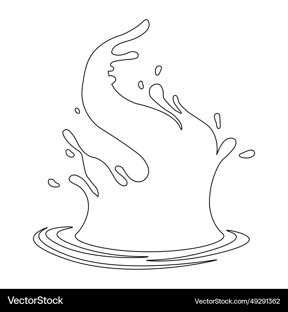 Water and juice splash liquide a spill shape Vector Image