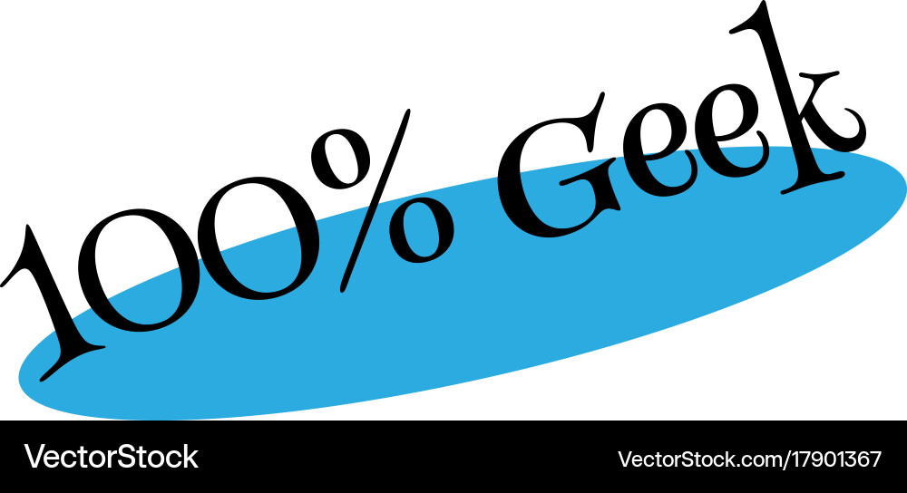 100 geek rubber stamp Royalty Free Vector Image