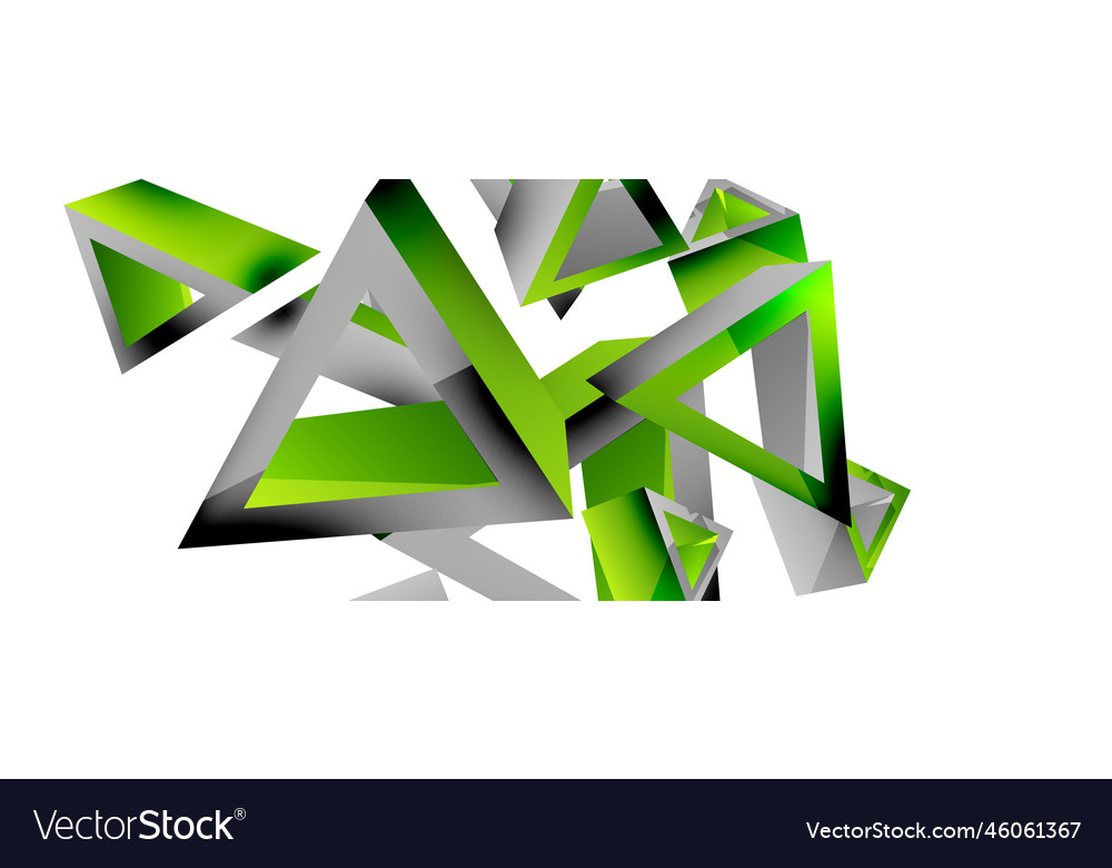 3d triangle abstract background basic shape Vector Image