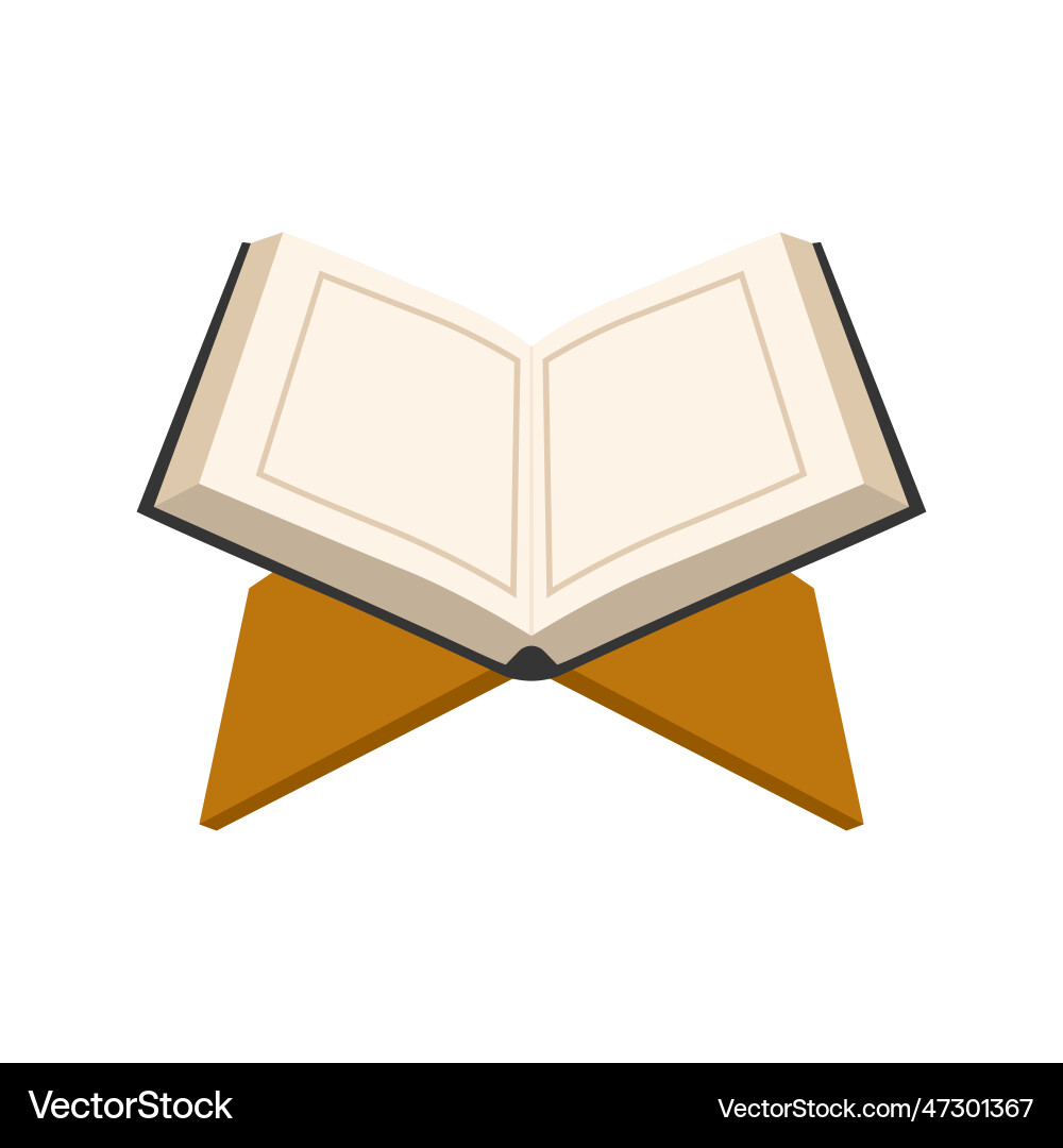Al-quran is islam religion book Royalty Free Vector Image
