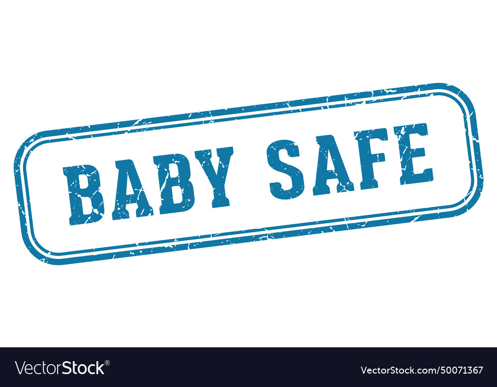 Baby safe stamp rectangular Royalty Free Vector Image