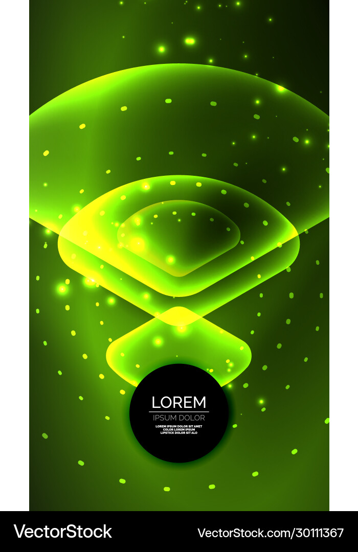 Glowing neon shiny transparent abstract geometric Vector Image