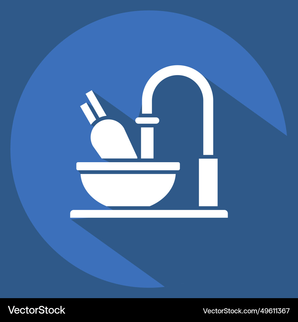 Icon cleaning related to cooking symbol long Vector Image