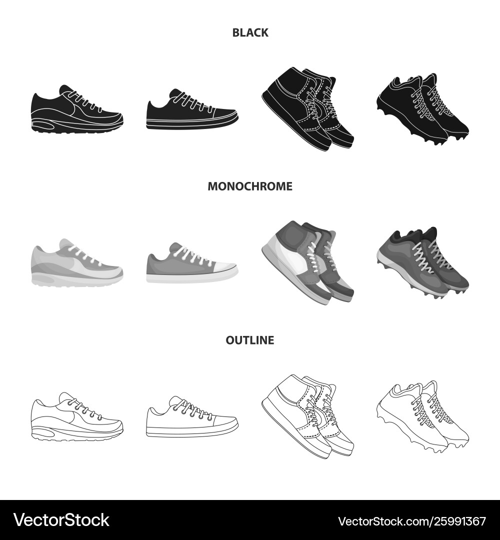 Isolated object shoe and sport icon collection Vector Image