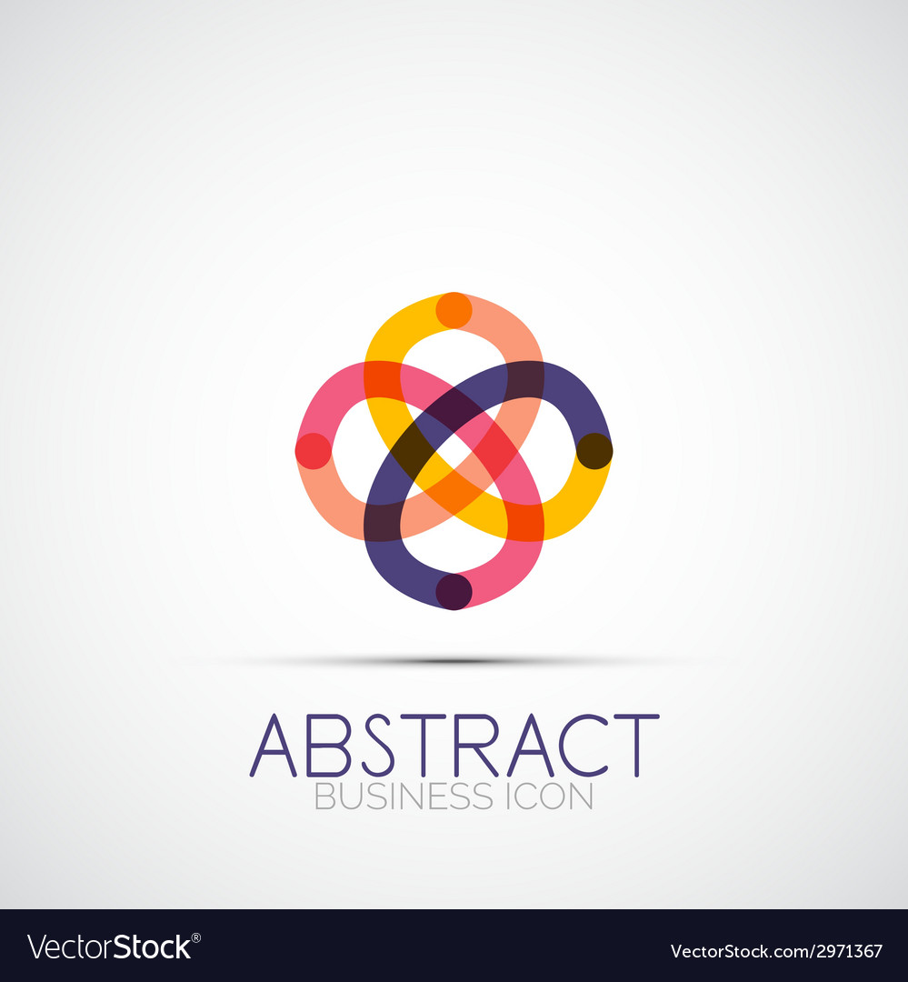 Line design loop logo Royalty Free Vector Image