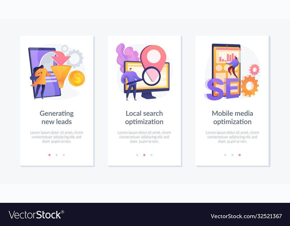Marketing instruments app interface template Vector Image