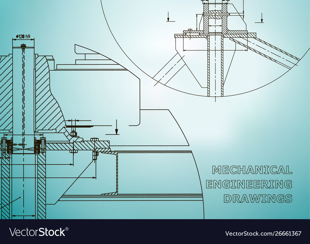Mechanical engineering technical background Vector Image