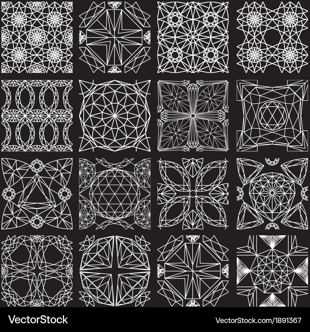 Seamless pattern from diamond cutting on black Vector Image