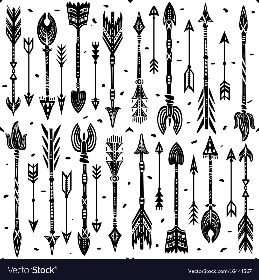 Seamless pattern with arrows Royalty Free Vector Image