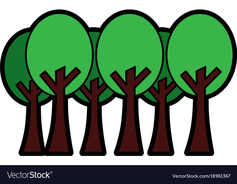 Trees forest icon image Royalty Free Vector Image