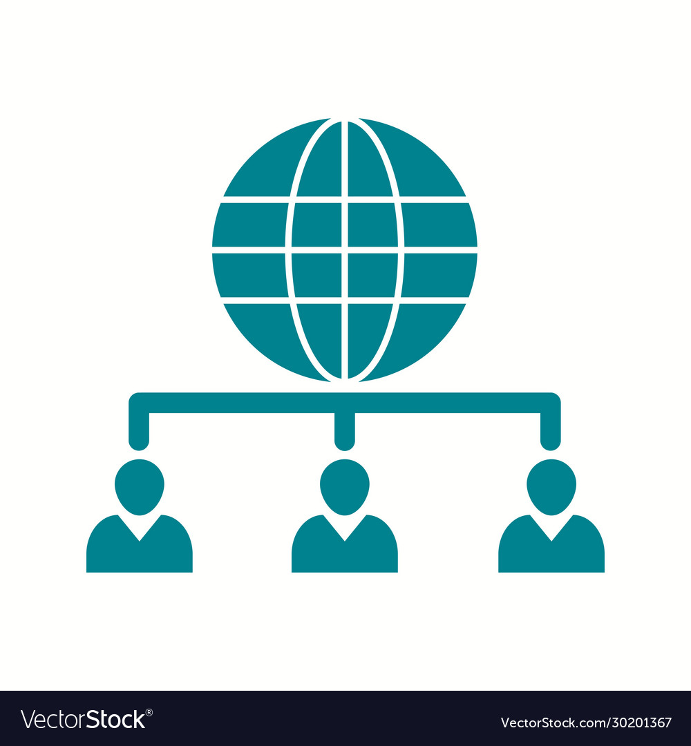 Unique web client server glyph icon Royalty Free Vector