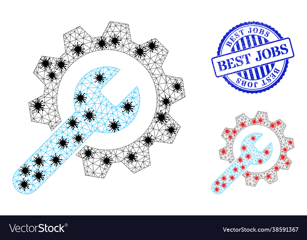 Wire frame mesh service wheel pictograms Vector Image Wire frame mesh service wheel pictograms Vector Image