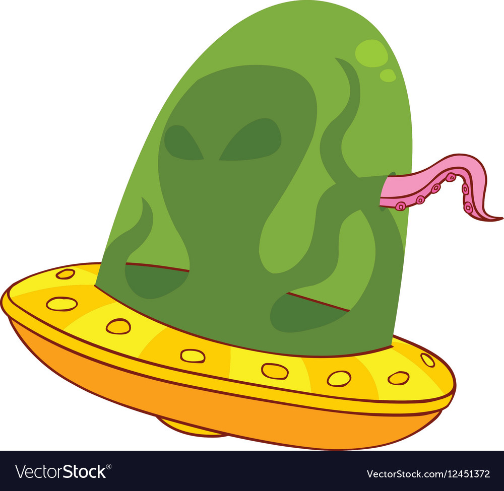 Alien inside ufo Royalty Free Vector Image - VectorStock