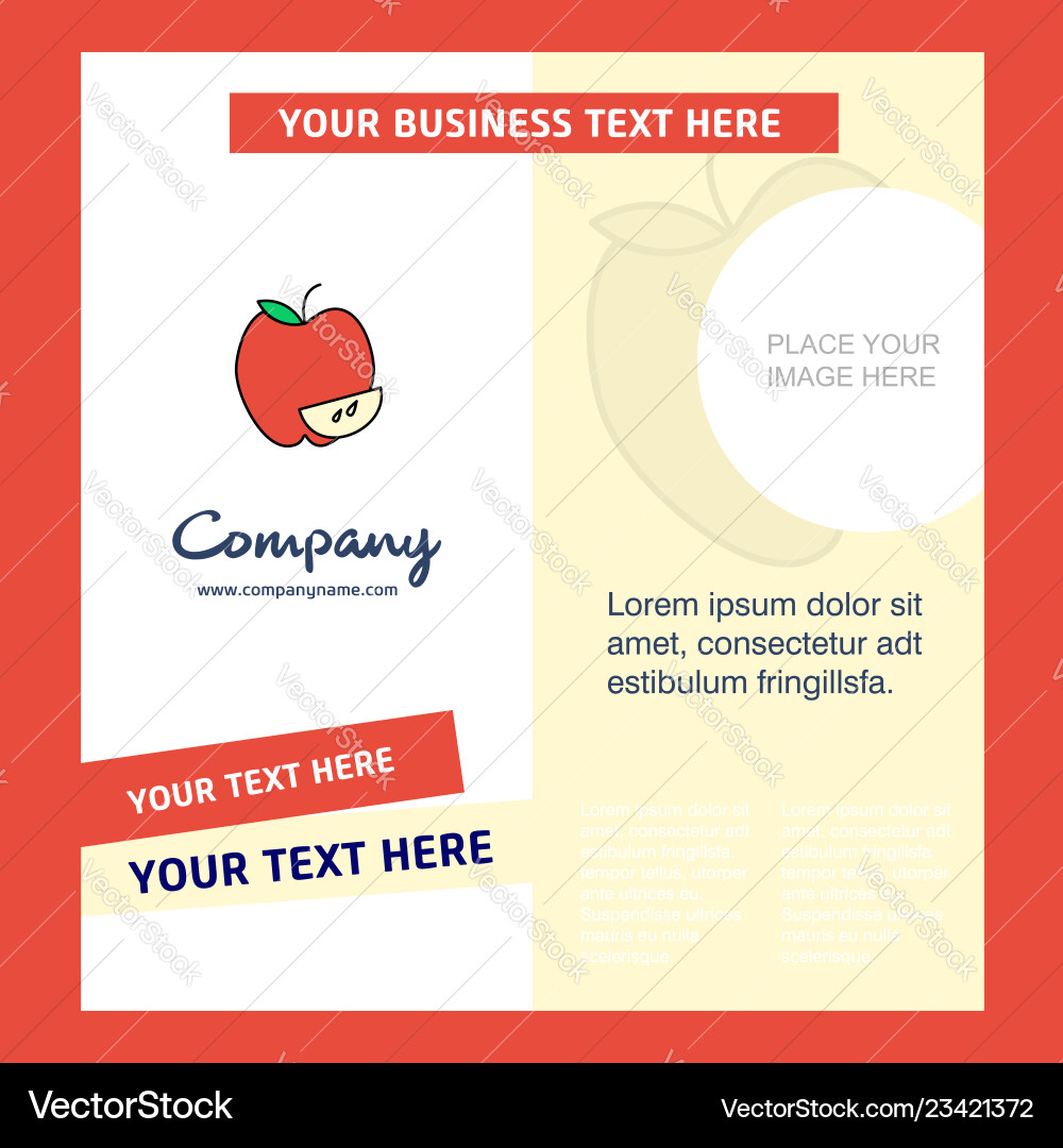 Apple company brochure template business template Vector Image