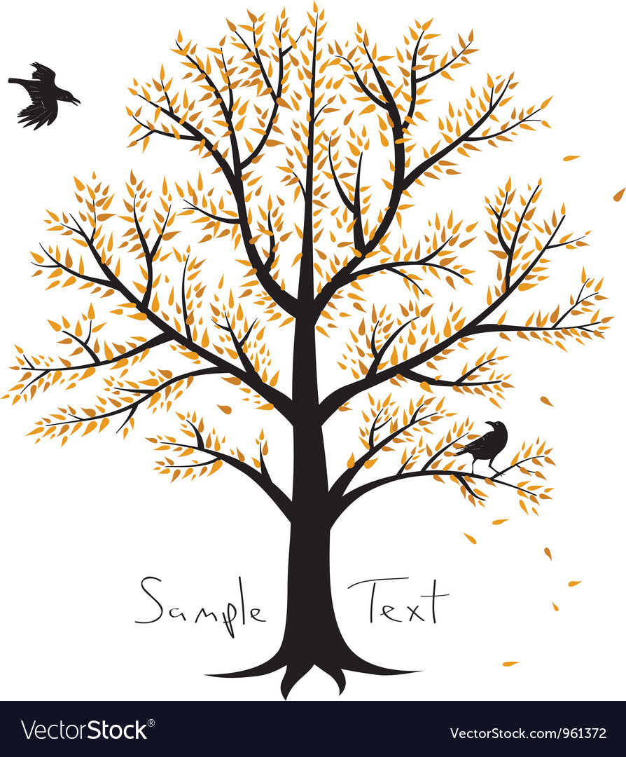 Autumn tree Royalty Free Vector Image - VectorStock